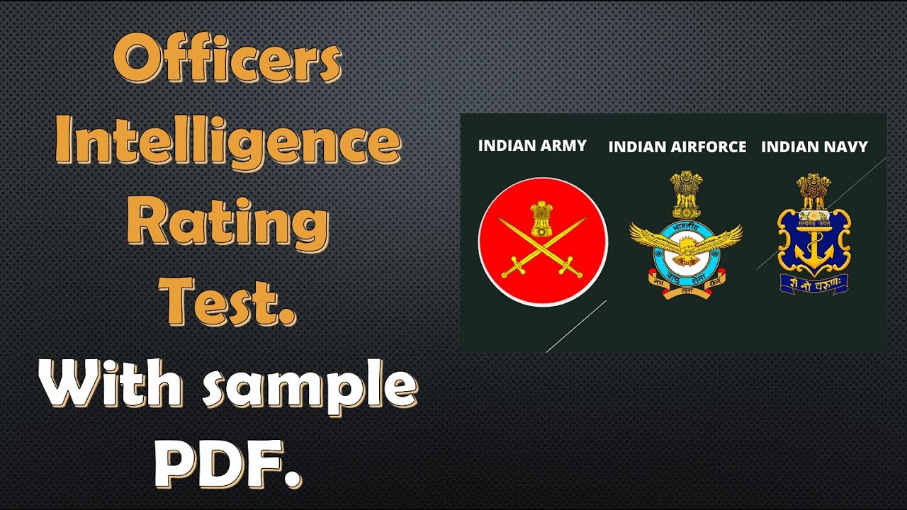 OIR for AFSB || Officers Intelligence Rating || With sample PDF ...