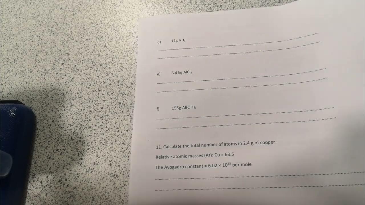 2022-23 GCSE Combined Science, Quantitative Chemistry CPD - YouTube