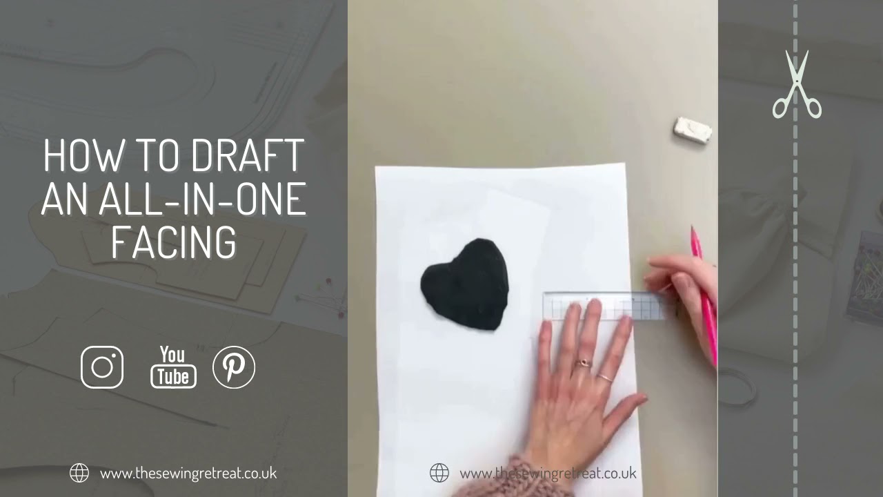 How To: Draft An All-In-One Facing | Pattern Cutting Tutorials - YouTube
