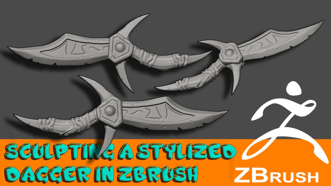 Sculpting a Stylized Dagger In Zbrush Time Lapse! - YouTube