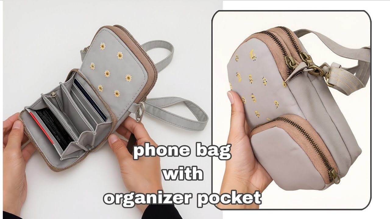 zipper pouch sewing tutorial / diy how to make a mini crossbody bag ...