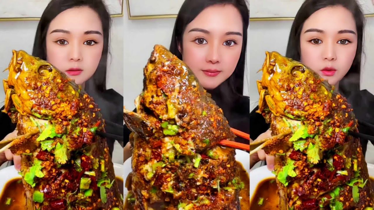 ASMR Eating Spicy Fish Head Mukbang | Fish Curry | Fish Fry | 생선먹방/생선구이 ...