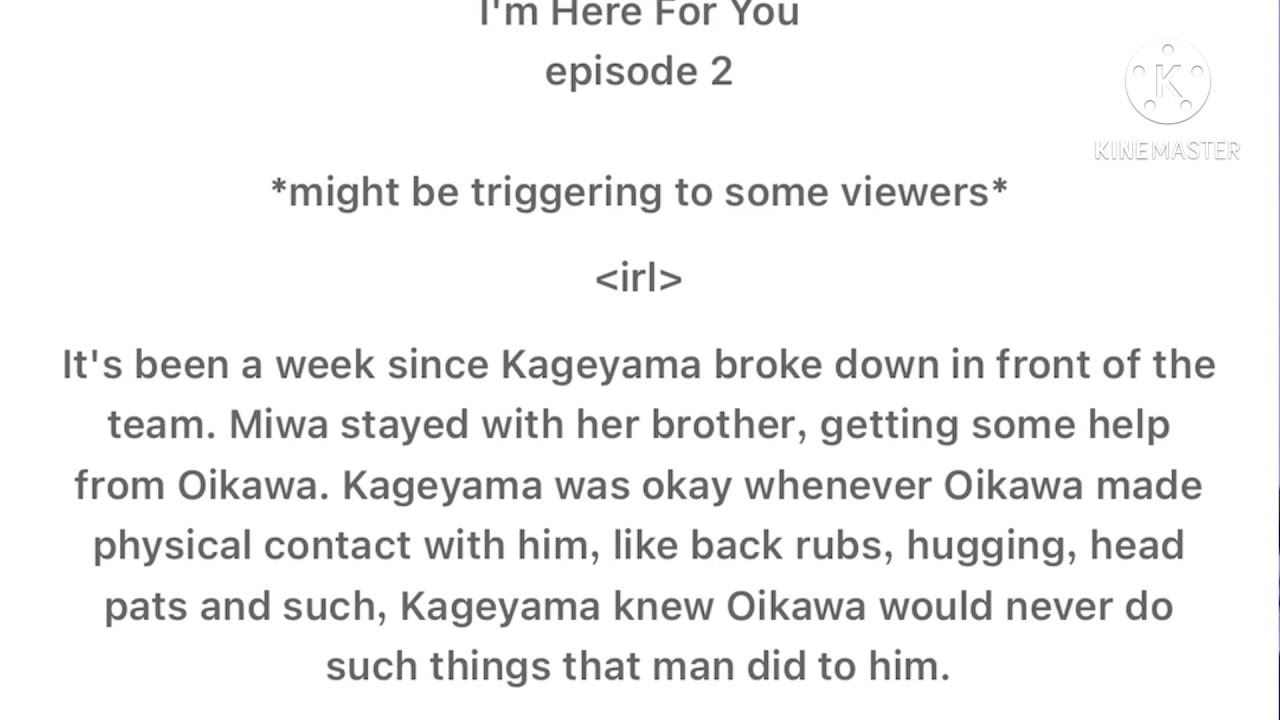 I'm Here For You // Episode 2 // TsukiKage Series // Haikyuu!! Text ...