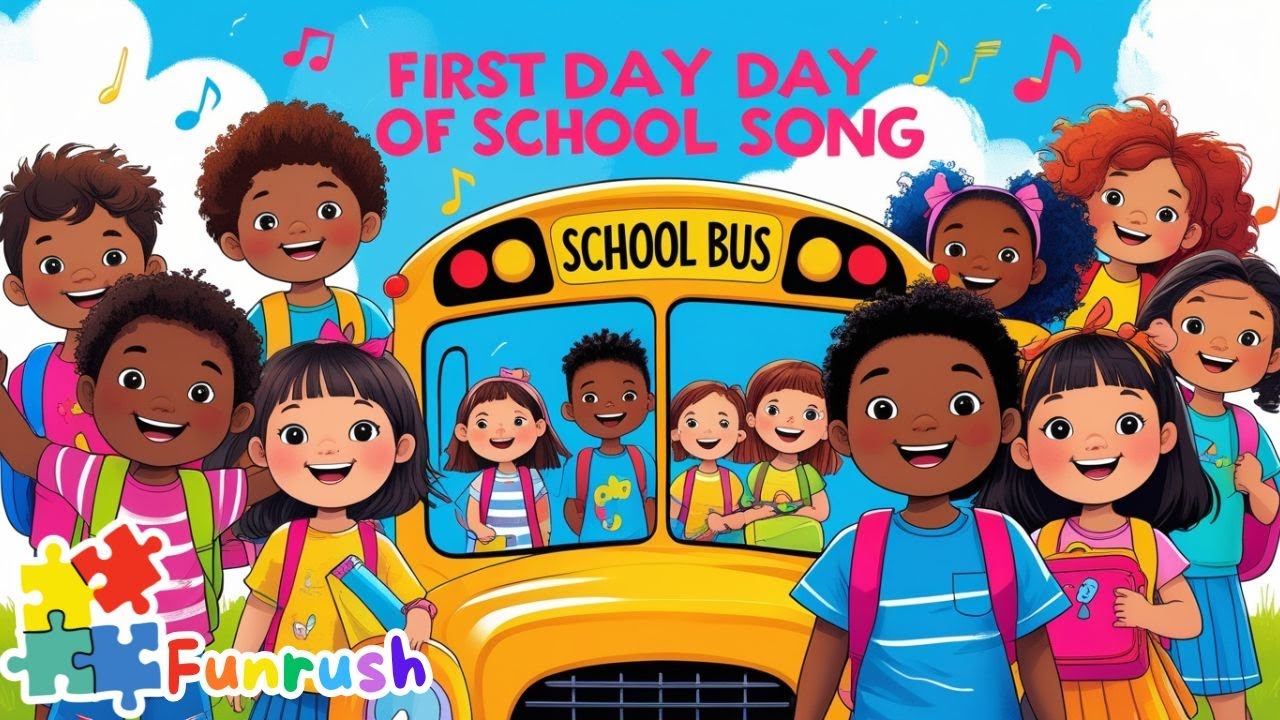 First Day of School Song | Educational Kids Song | Funrush Nursery ...