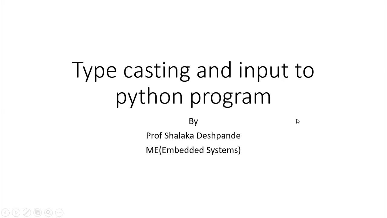 Type casting and input to python program - YouTube