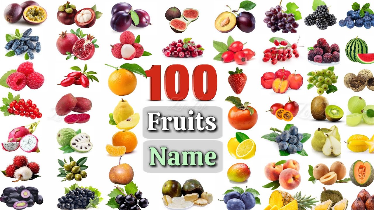 Fruits Vocabulary | 100 Common Fruits Name In English With Pictures ...