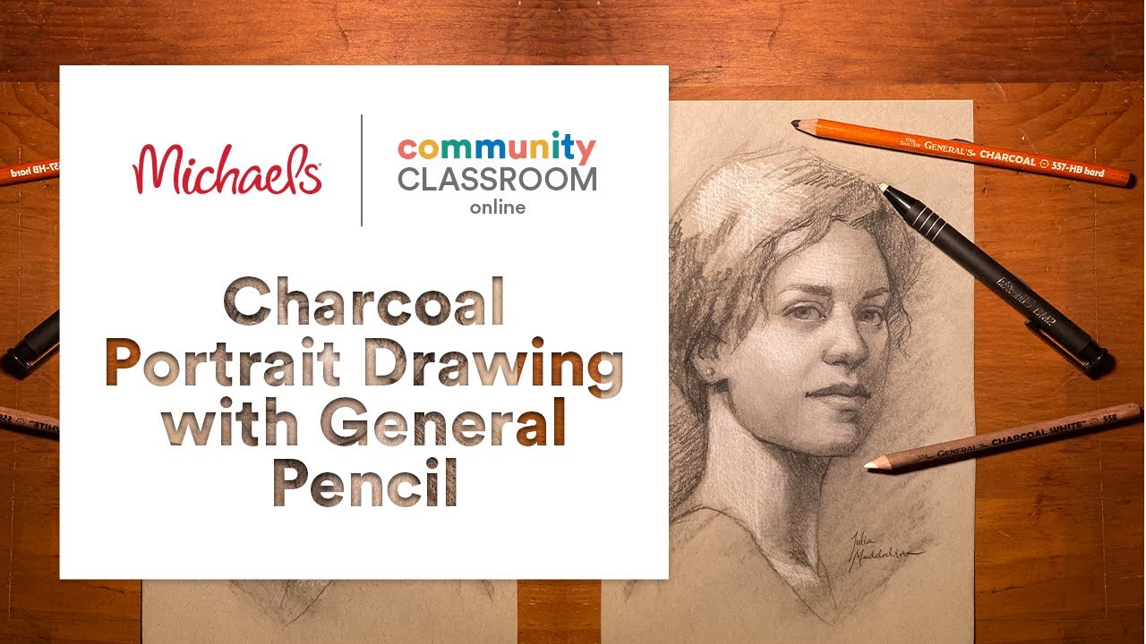 Online Class: Charcoal Portrait Drawing with General Pencil | Michaels ...