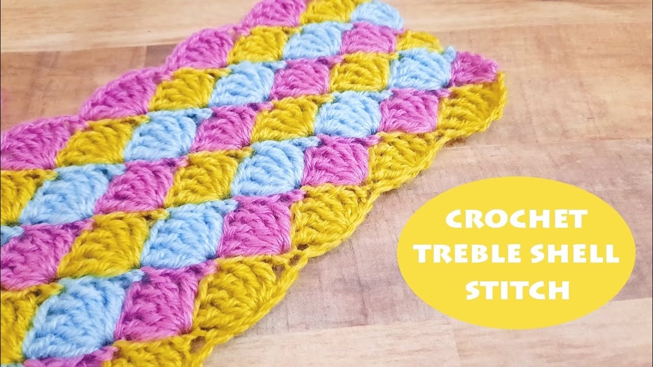 How to crochet a treble shell stitch? | Crochet With Samra - YouTube