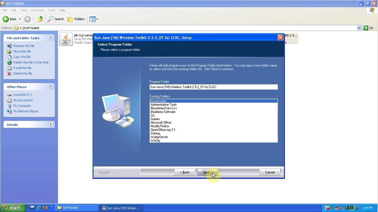 J2me Wireless Toolkit And Sun Serial Development Kit Avi Youtube