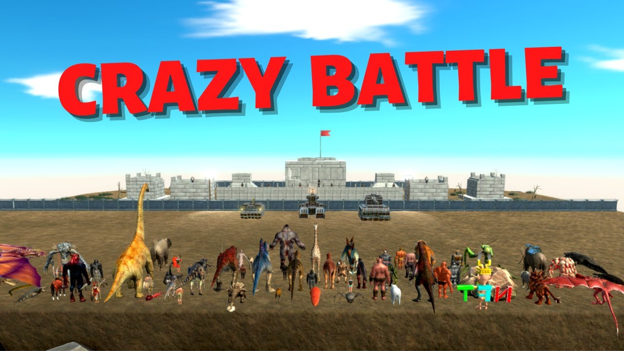 Crazy battle | Army vs All Units - Animal Revolt Battle Simulator - YouTube