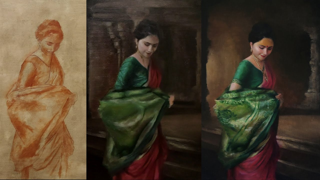 Painting in Oil Colors | Time Lapse I "Tejaswita 1678 AD"| Cultural ...