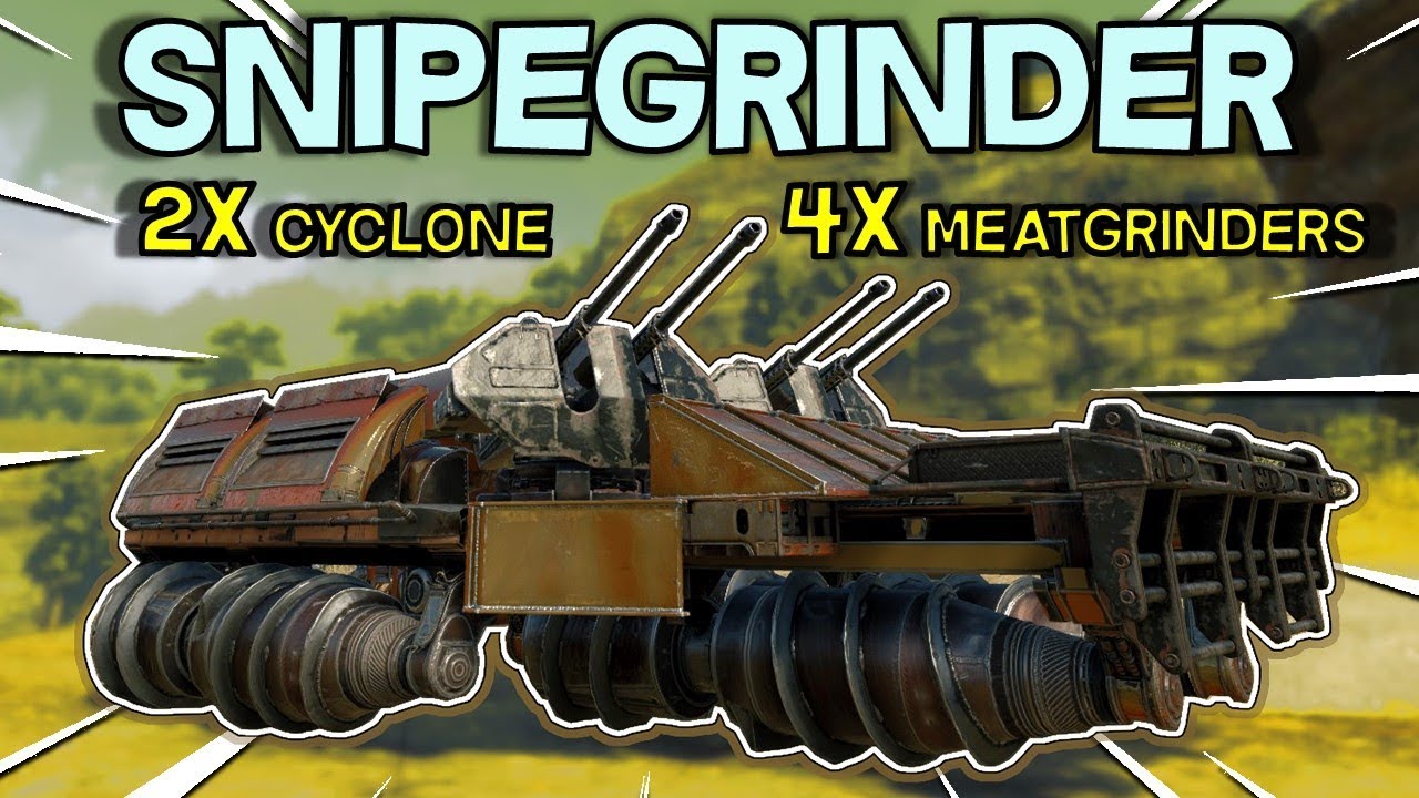 The SnipeGrinder -- Meat Grinder Cyclone Build -- Crossout - YouTube