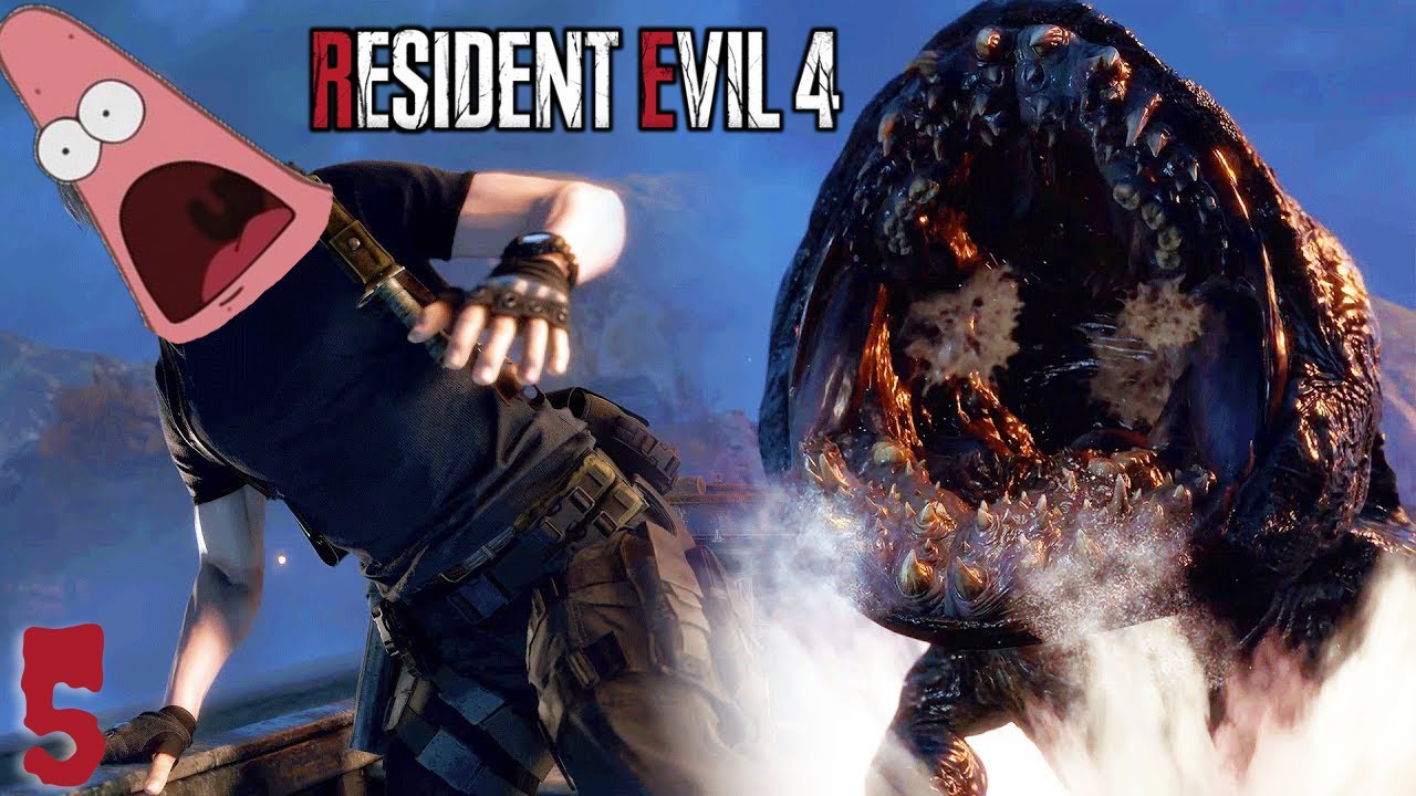 Encountering arguably the largest salamander in the Resident Evil 4 ...