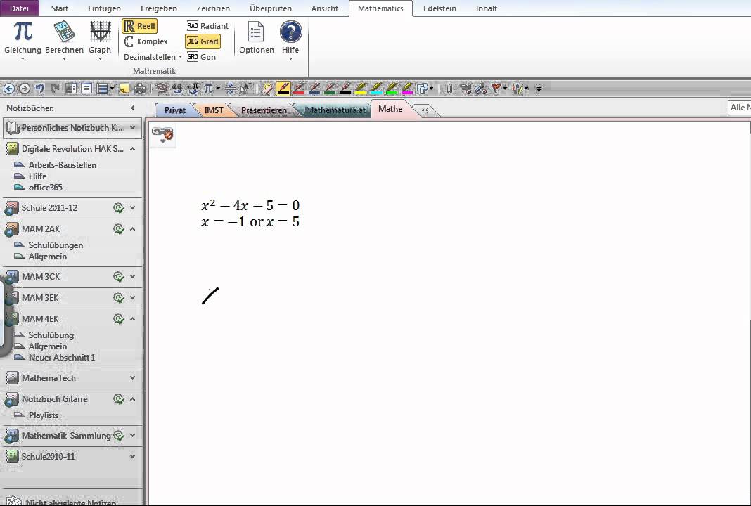 Microsoft Mathematics für OneNote -Kurzdemo - YouTube