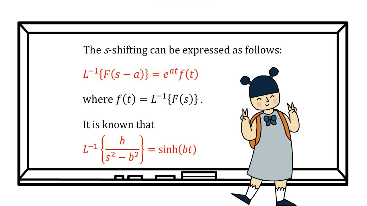 【詳細解題動畫】s 平移定理 (s-shifting) 的應用：試證明 L⁻¹{1/[(s–1)²–4]} = ½ exp(t) sinh ...