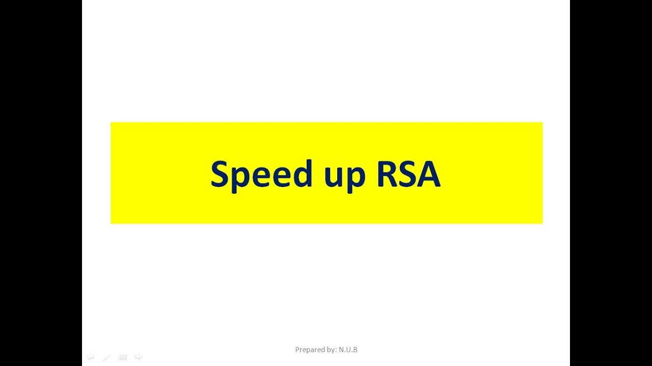 Speed up RSA - YouTube