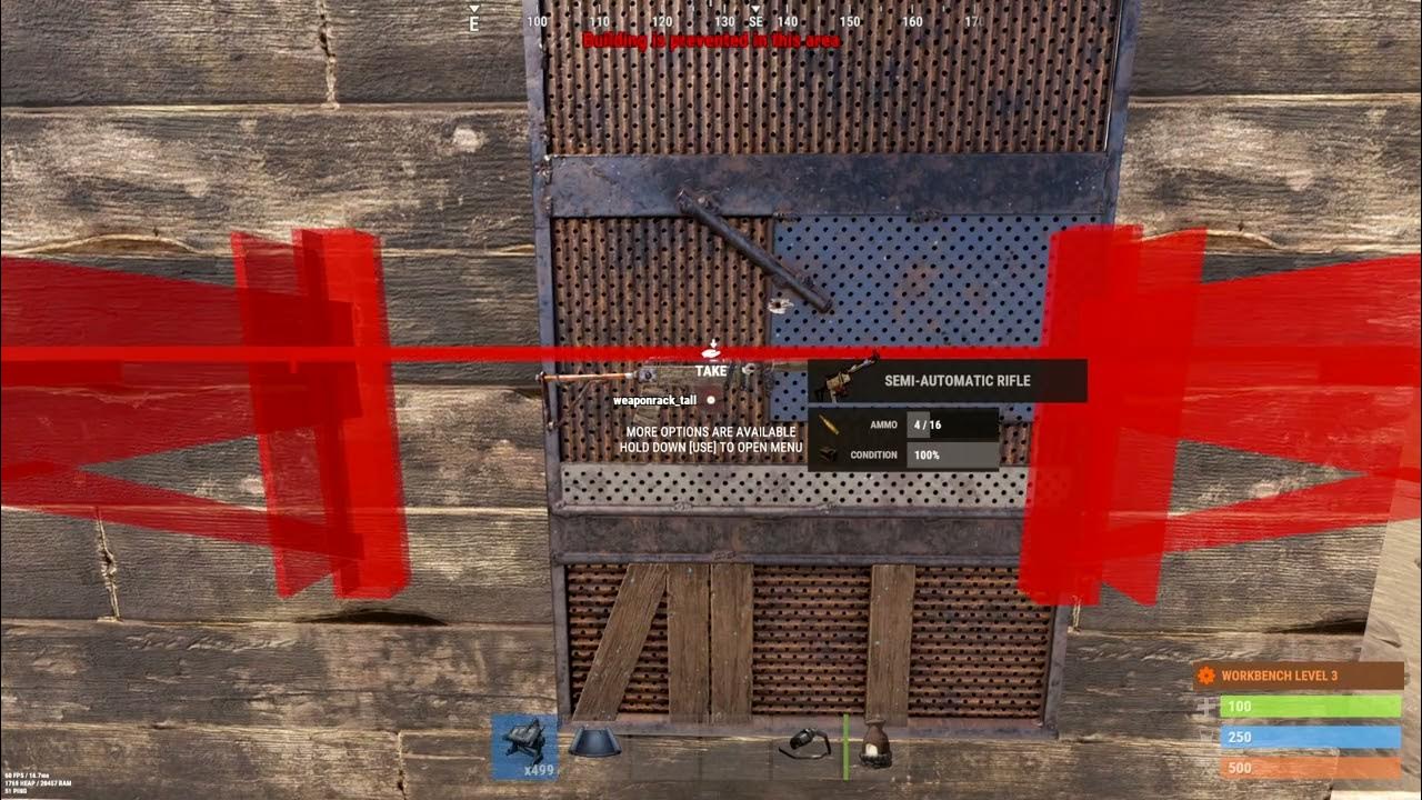 How to Rotate Items on Weapons Rack in Rust - YouTube