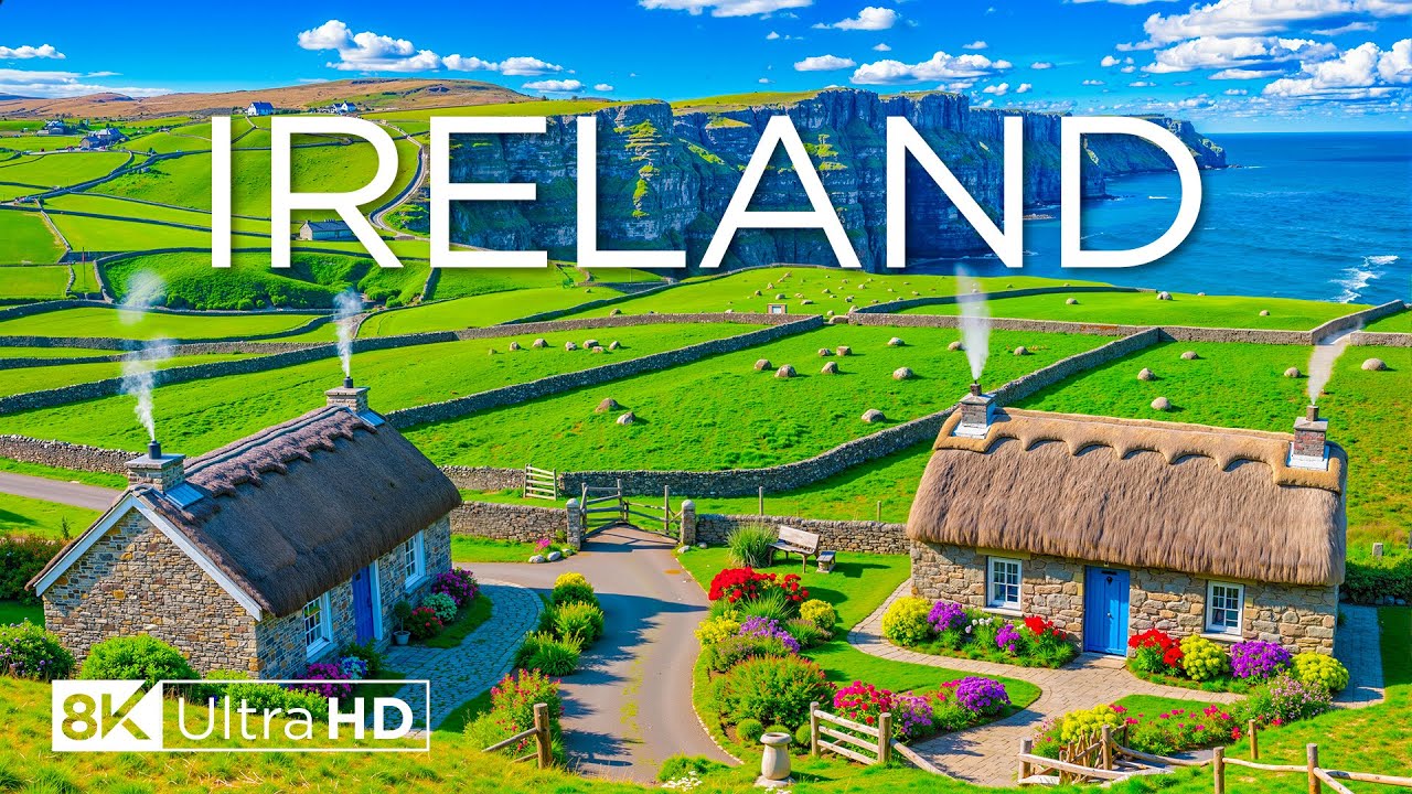 Ireland 8K – Explore the Celtic Beauty of Cliffs, Castles and Misty ...