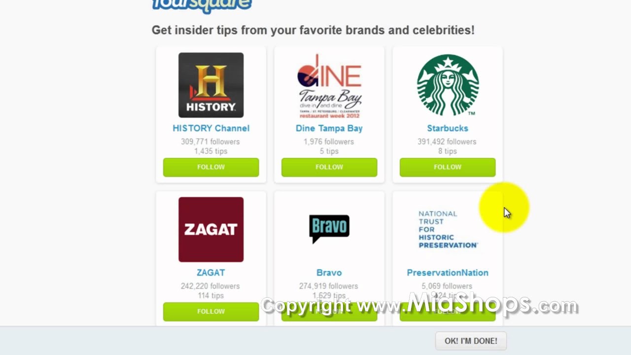 How to set up a Four Square Account. - YouTube