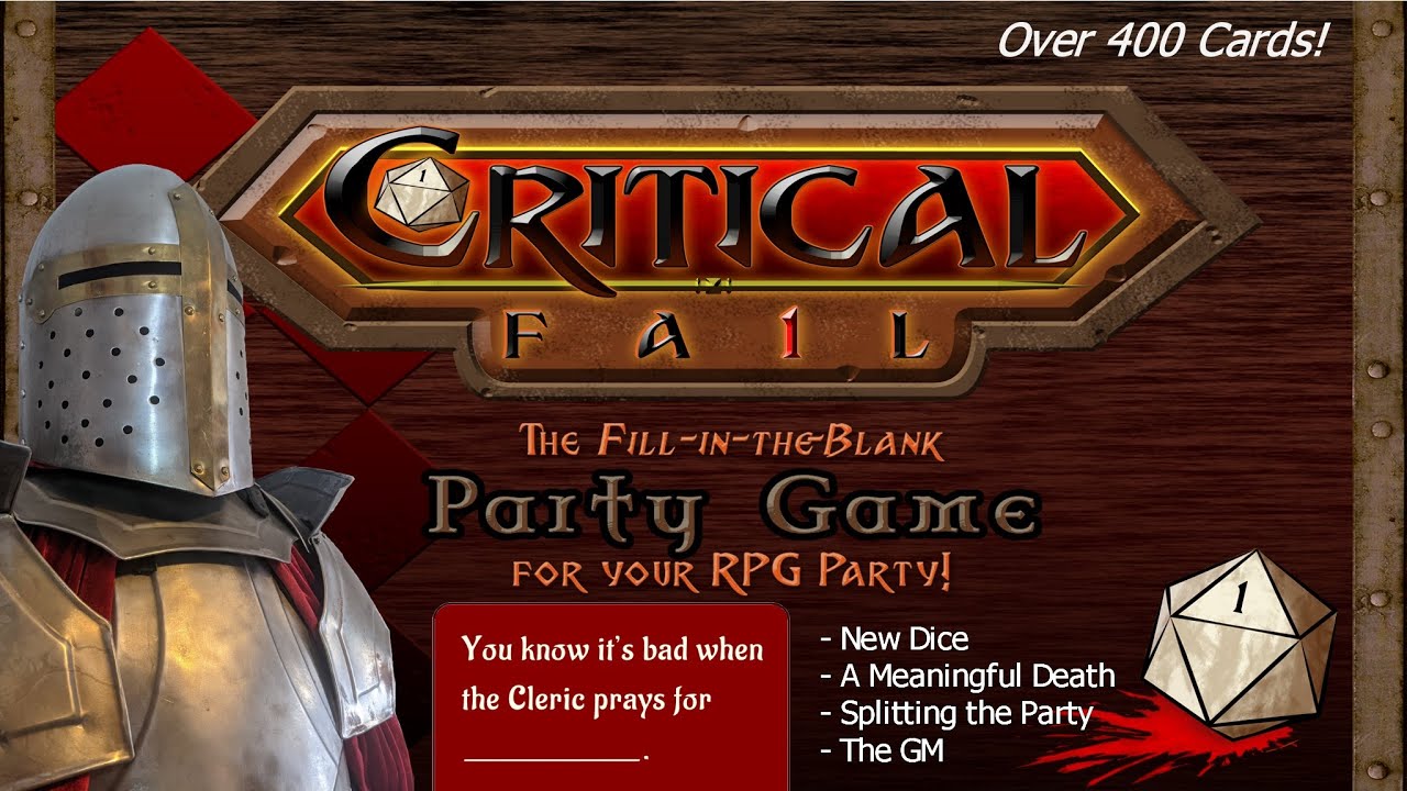 Critical Fail Preview - Upcoming Kickstarter - RPG Cardgame - YouTube