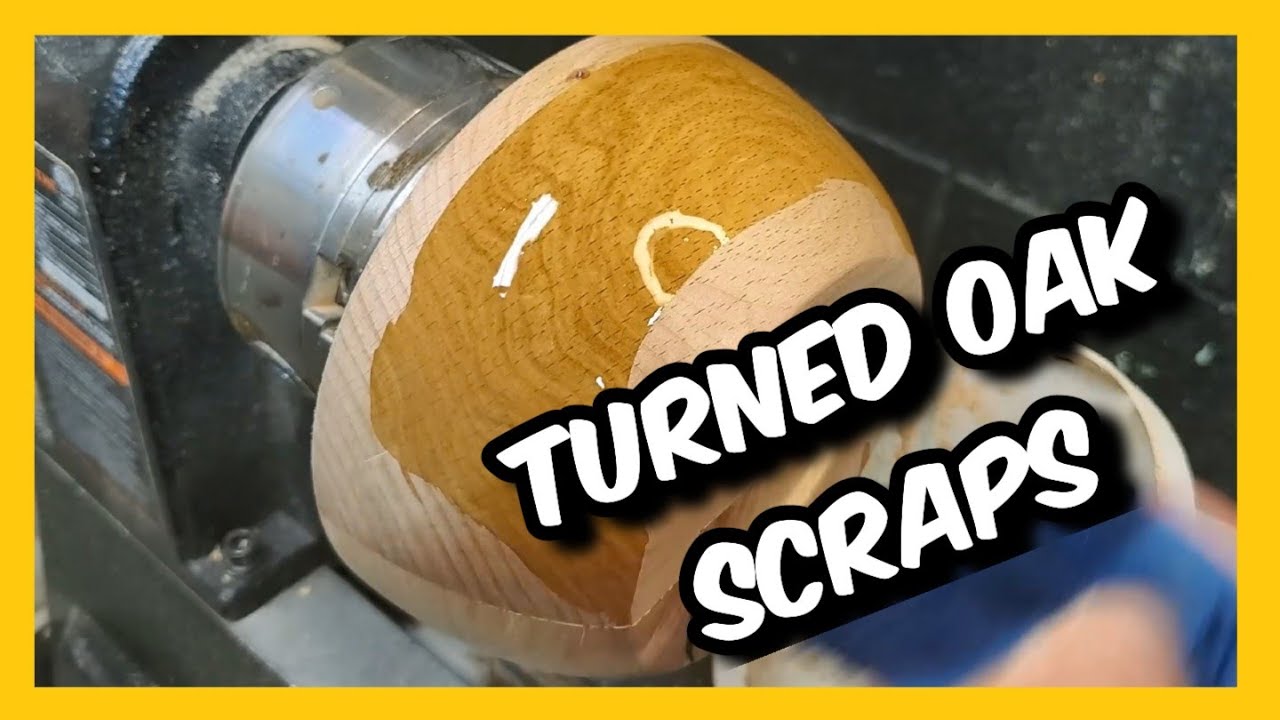 Woodturned Oak Scrap with CA Finish 😀 #woodturning - YouTube