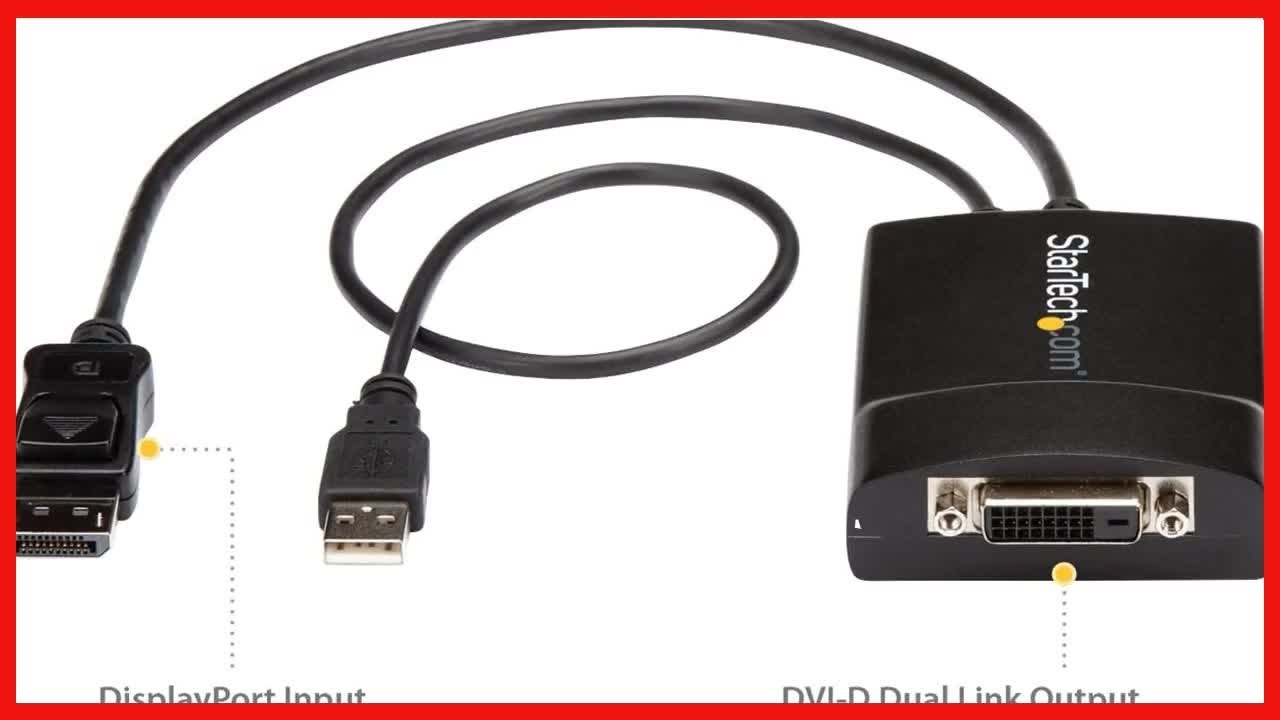 StarTech.com DisplayPort to DVI Dual Link Active Adapter - DisplayPort ...