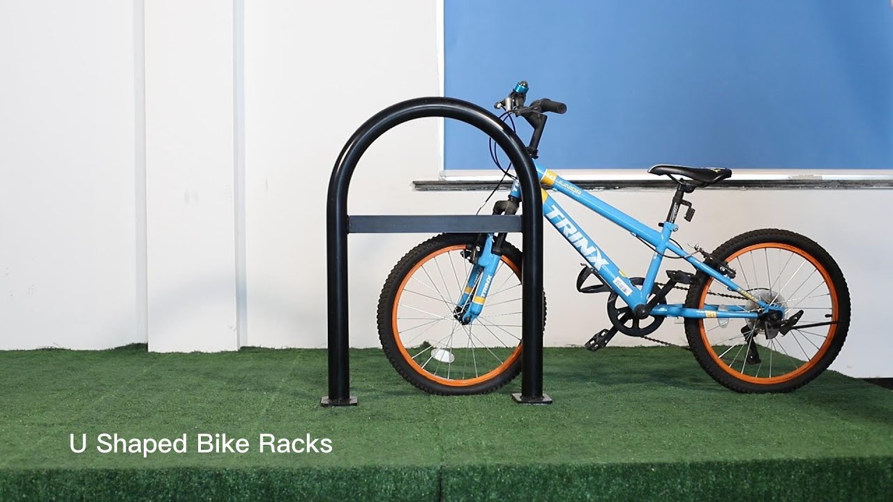 Suzhou Pioneer Vehicle's u shape bike racks - YouTube
