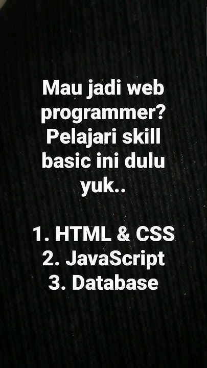 Semua Orang Bisa Jadi Programmer Webprogramming Programming Belajarwebprogramming Youtube