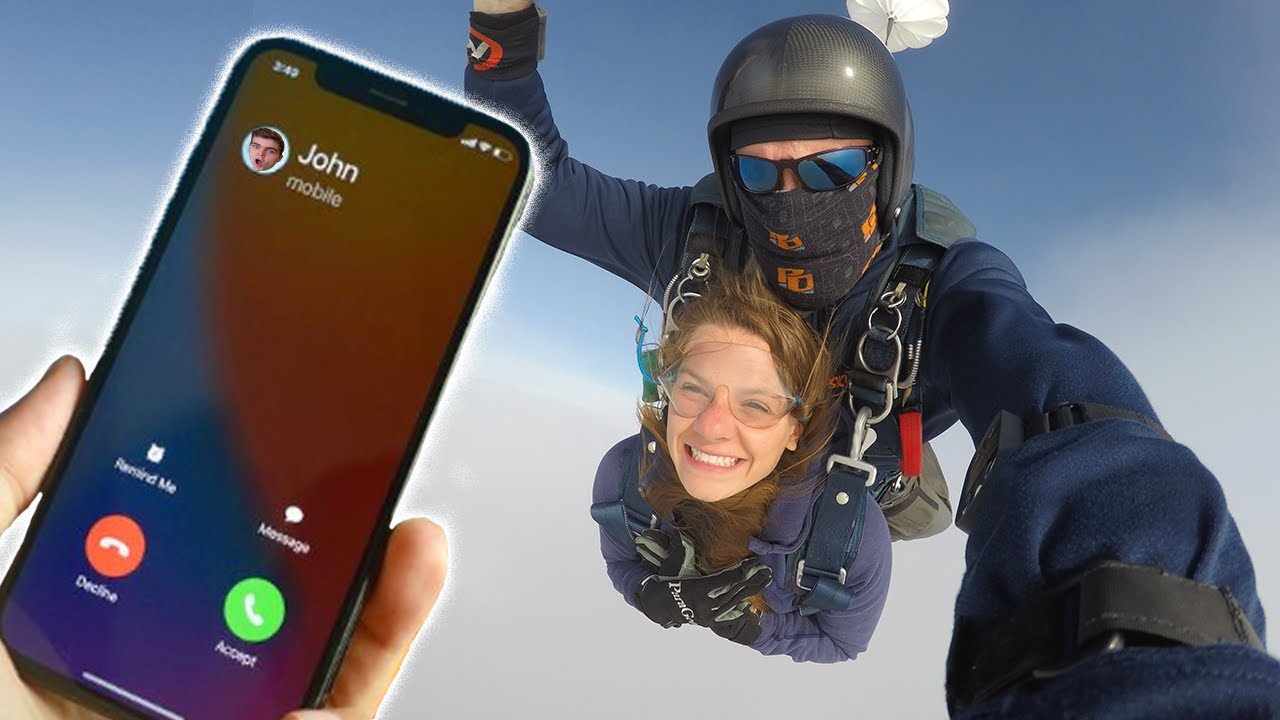 Asking Strangers to Go Skydiving On the Phone! - YouTube