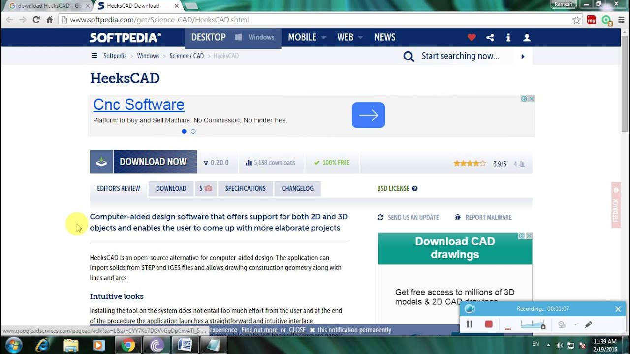 How To Download HeeksCAD Software - YouTube