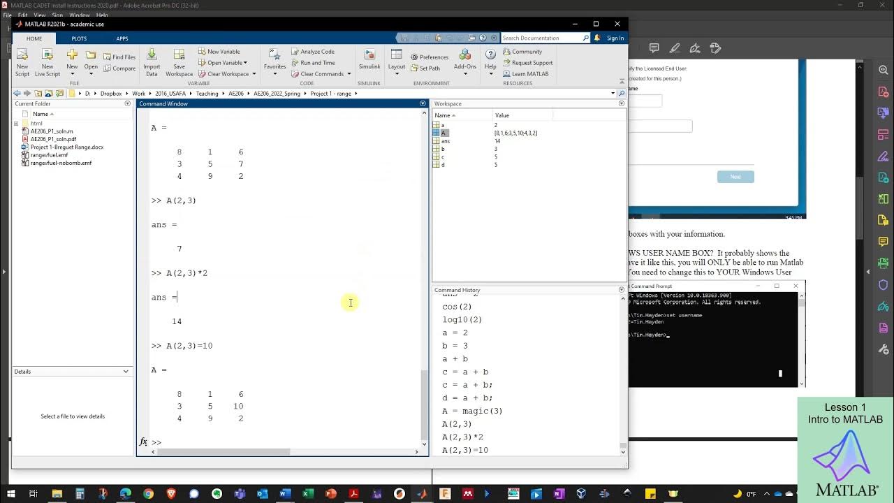 AE206 L01: MATLAB Intro, Project 1 - YouTube