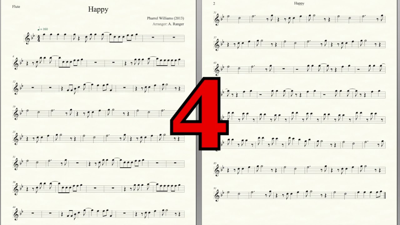 Happy (Flûte) - YouTube