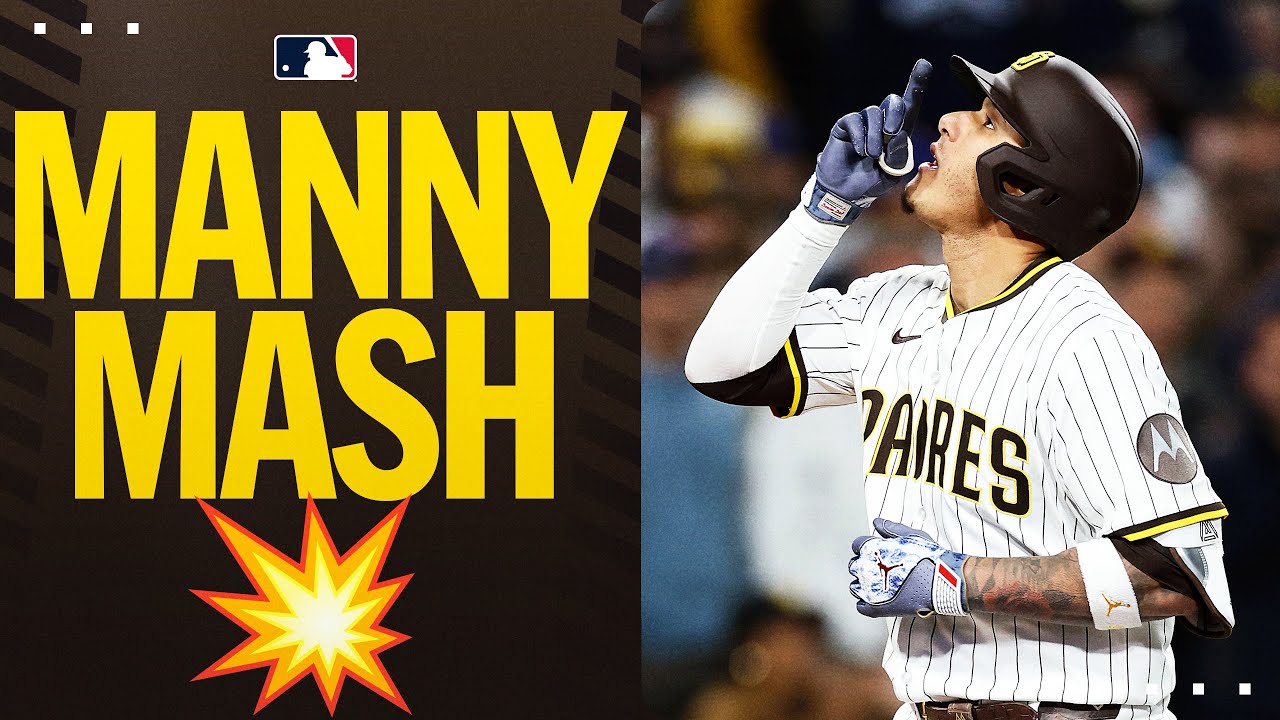 WHAT A BATTLE! 😳 Manny Machado homers after a CRAZY at-bat! - YouTube