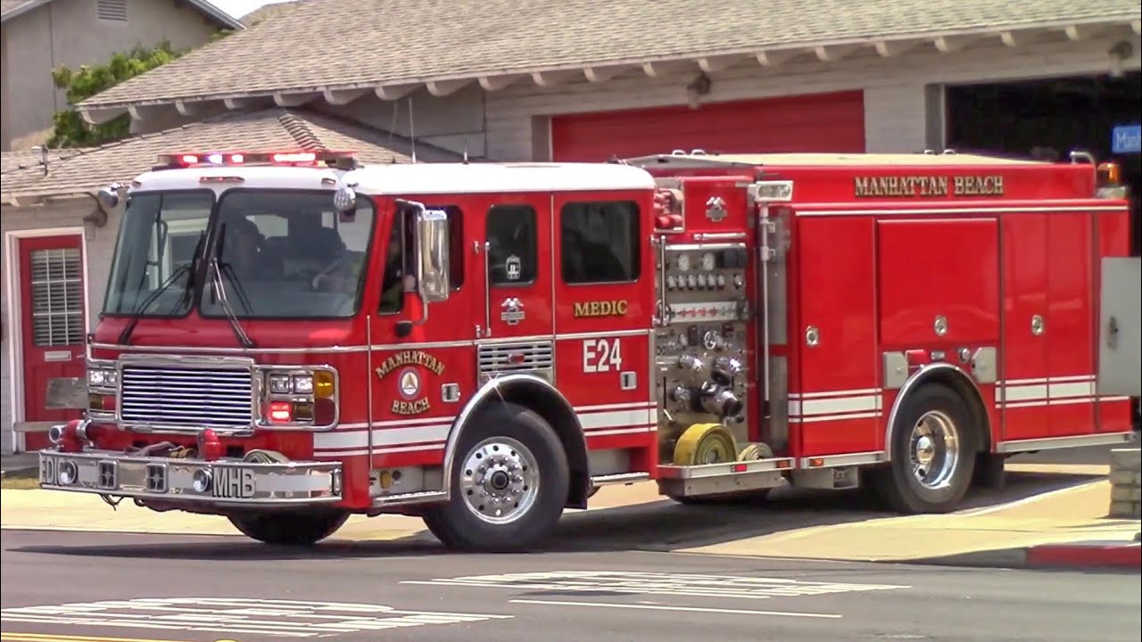 Manhattan Beach Fire Dept. Engine 24 - YouTube