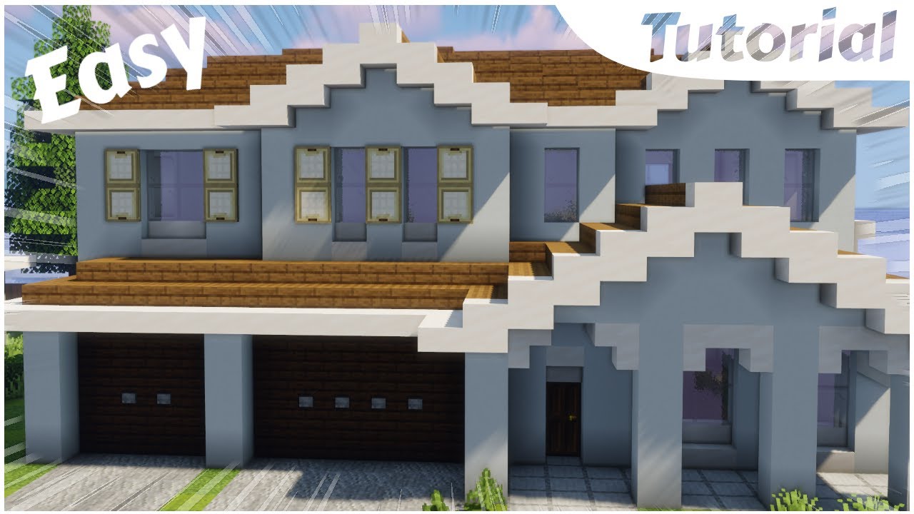 How to build a Large Suburban House #5 || Minecraft Tutorial - YouTube
