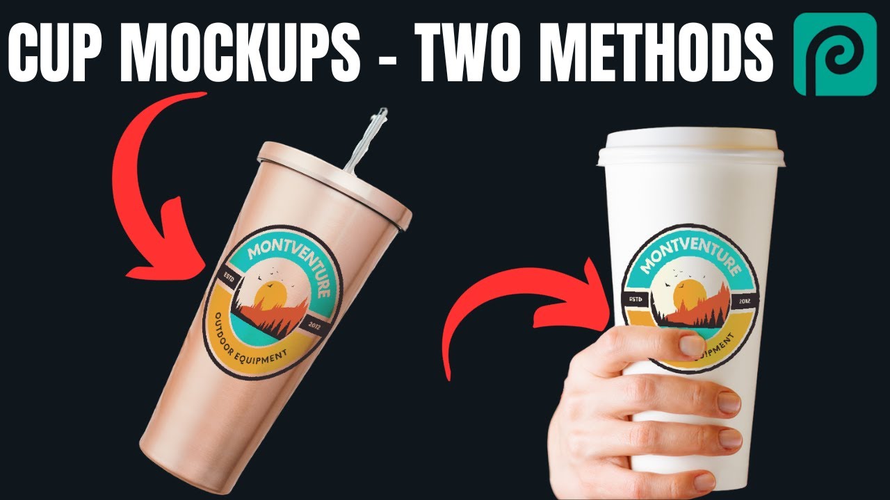 Create a Mockup for Tumbler Cup - Two Warp Methods - Photopea - YouTube