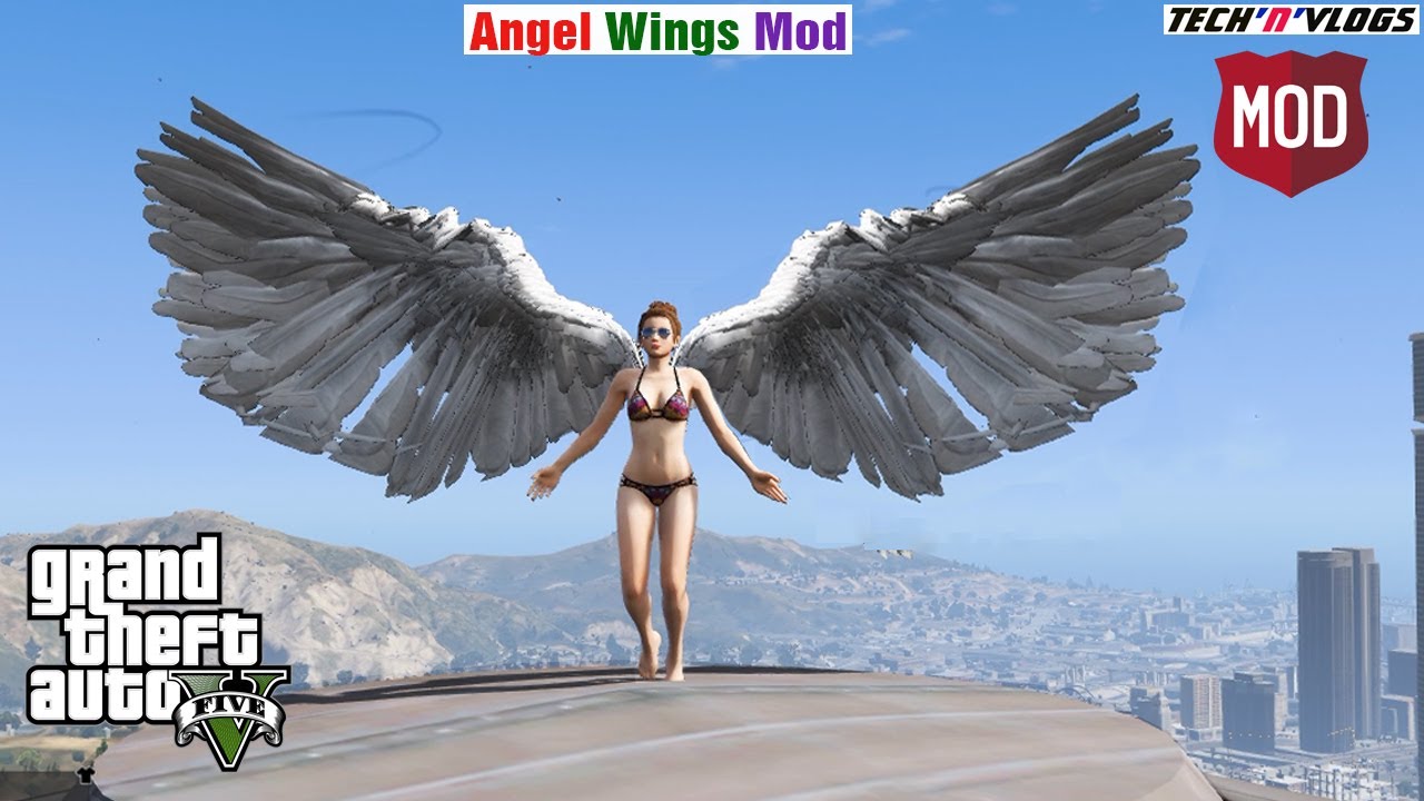 GTA 5 Angel/Demon Animated Wings Mod || How To Install Angel/Demon Animated Wings Mod In GTA 5 ...