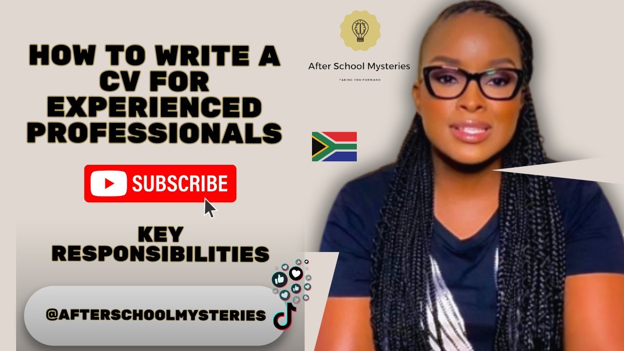How to Write a Simple Winning CV | Professional Work Experience & Key ...