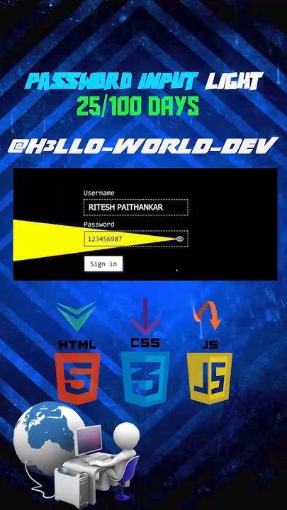 Password Input Light Using Html Css Js Days 25 100 Days Project Challenge Css Java 