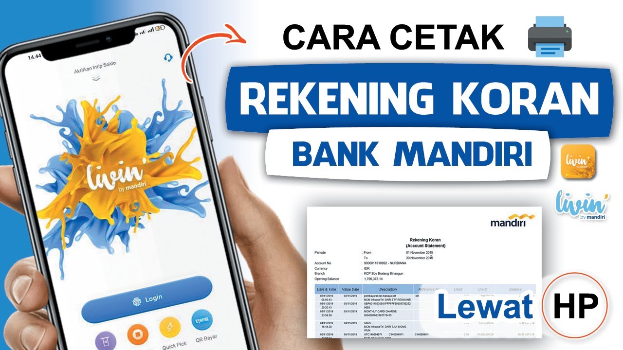 Cara Cetak Rekening Koran Bank Mandiri Lewat HP di Livin By Mandiri ...