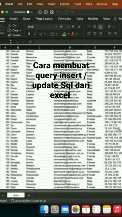 cara membuat query insert / update Sql dari excel lengkap nya cek aja ke channel saya - YouTube