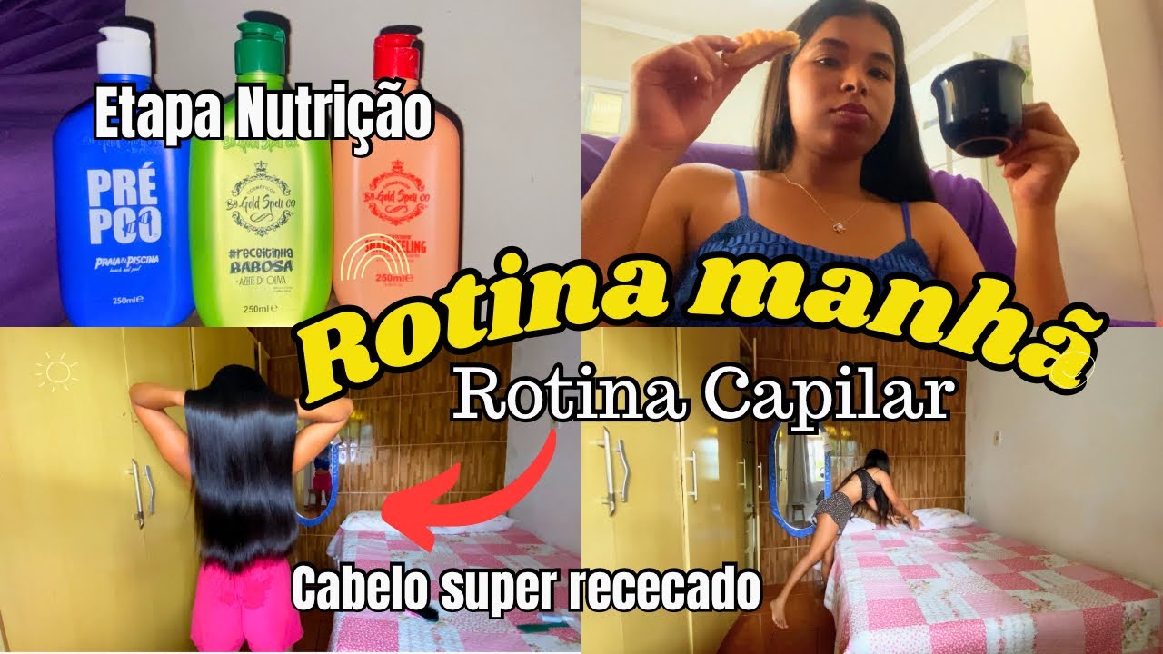 ROTINAS DA MANHÃ,ROTINA CAPILAR,MÁSCARA DA GOLDSPELL RECEITINHA DE ...