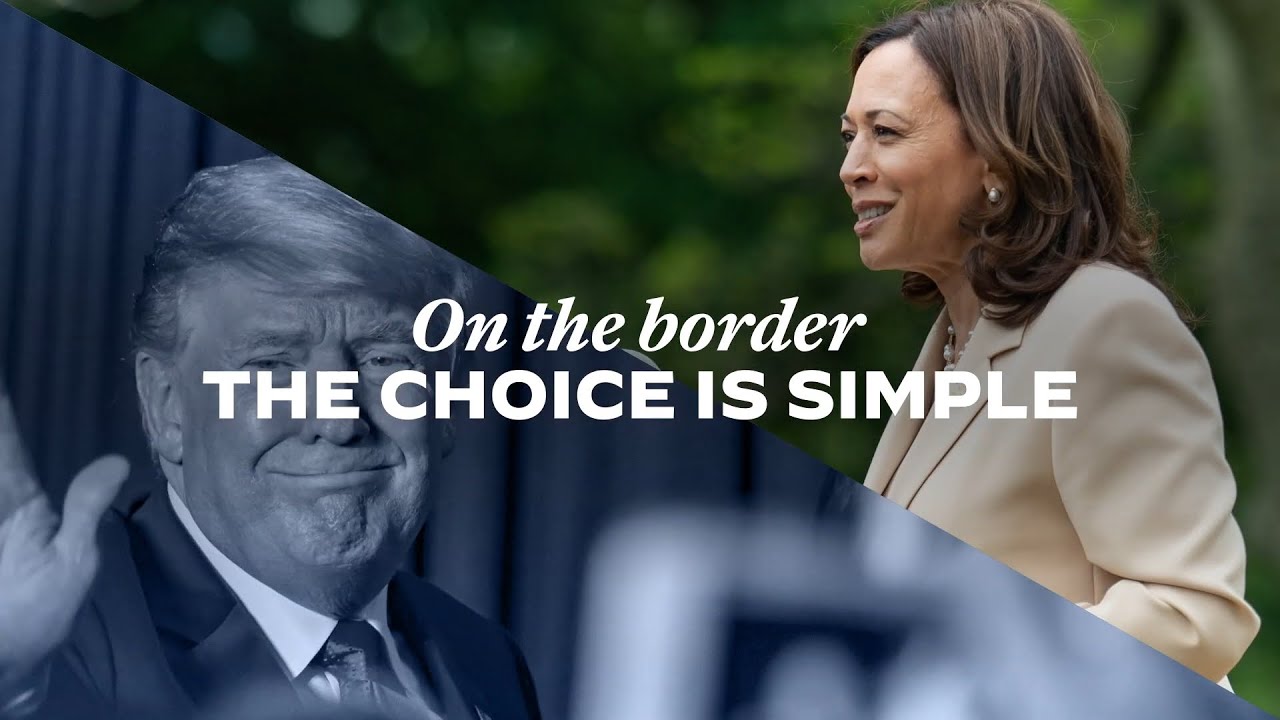 Duelling Trump vs Harris ads: Making the Mexican border safe - YouTube