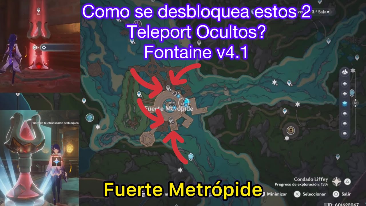 Genshin Impact Desbloquea 2 Teleport oculto en Fuerte Metrópide 10 ...