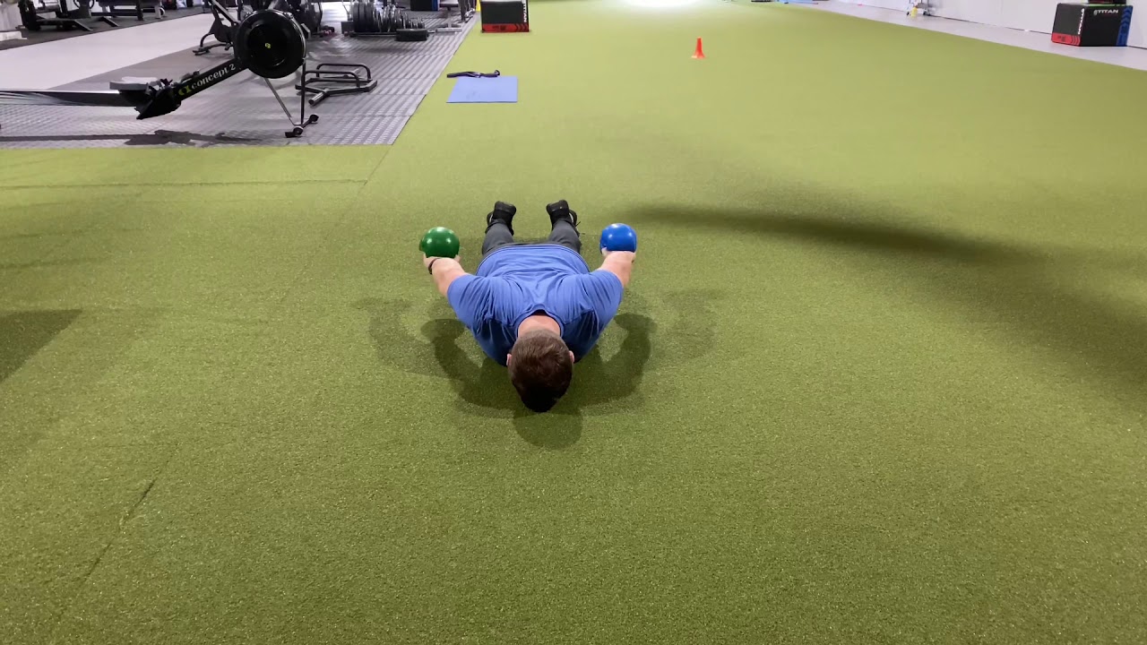 Prone shoulder extension - YouTube