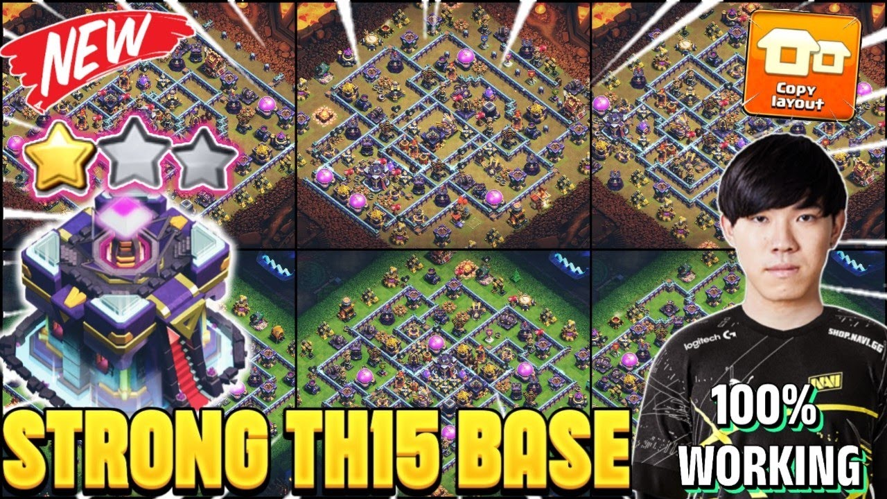 UNBEATABLE TH15 WAR / FARM / RANK BATTLE BASE AND CWL BASE WITH LINKS ...