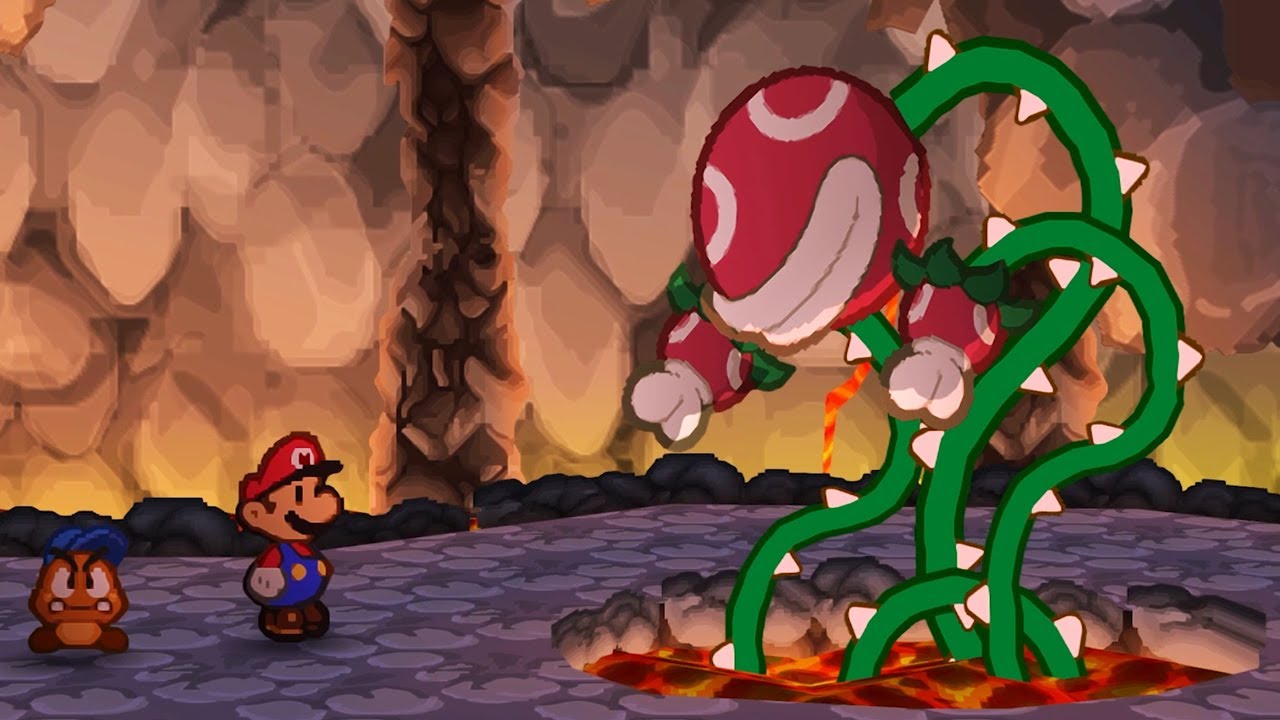 Paper Mario - Walkthrough Part 21 - Lava Piranha Boss Battle - YouTube