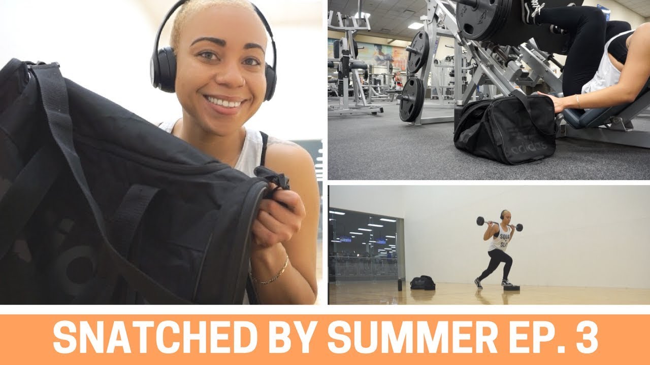 Squat & slay leg workout + what's in my gym bag? | Snatched by Summer ...