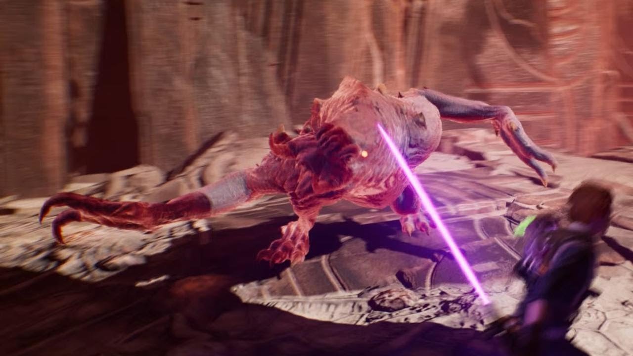 Nydak Alpha Boss Fight - Jedi: Fallen Order - YouTube