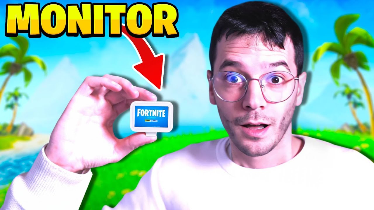 FORTNITE nello *SCHERMO PIU' PICCOLO DEL MONDO* 😱 - YouTube